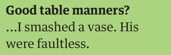 lucy table manners – The Guyliner